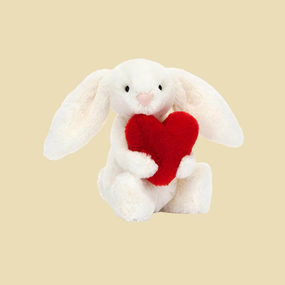 Bashful Red Love Heart Bunny – Fuzzy Friends Si